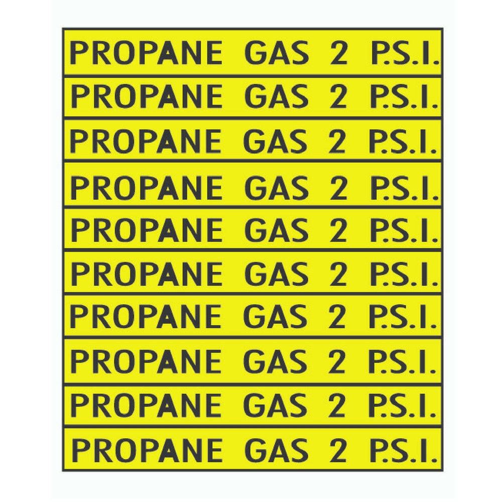 Dprint Part (Propane 2 Psi Custom) In. Propane 2 Psi In. Piping Decal
